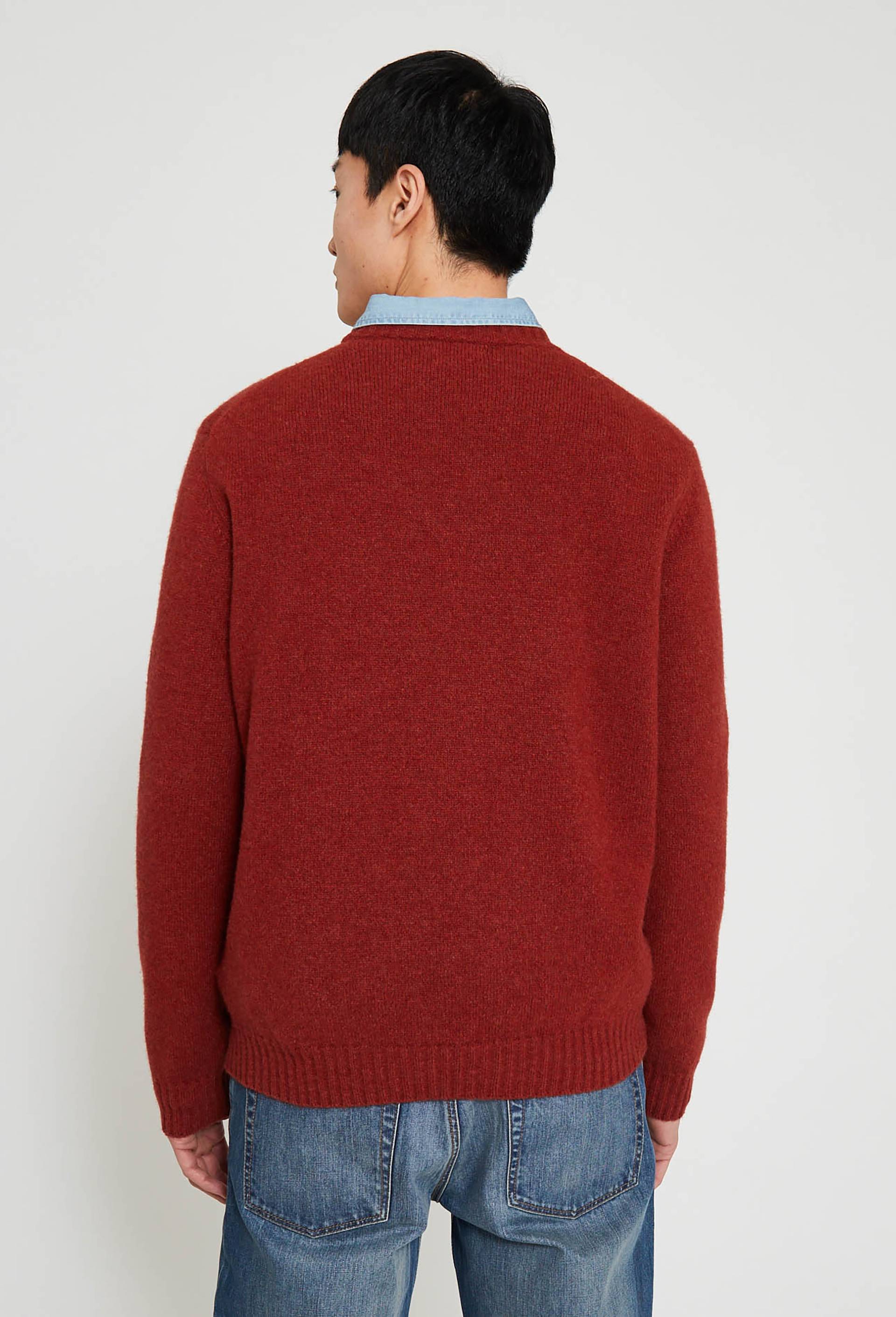 Pull contenant de la laine ROUGE FONCE pour homme MONOPRIX HOMME