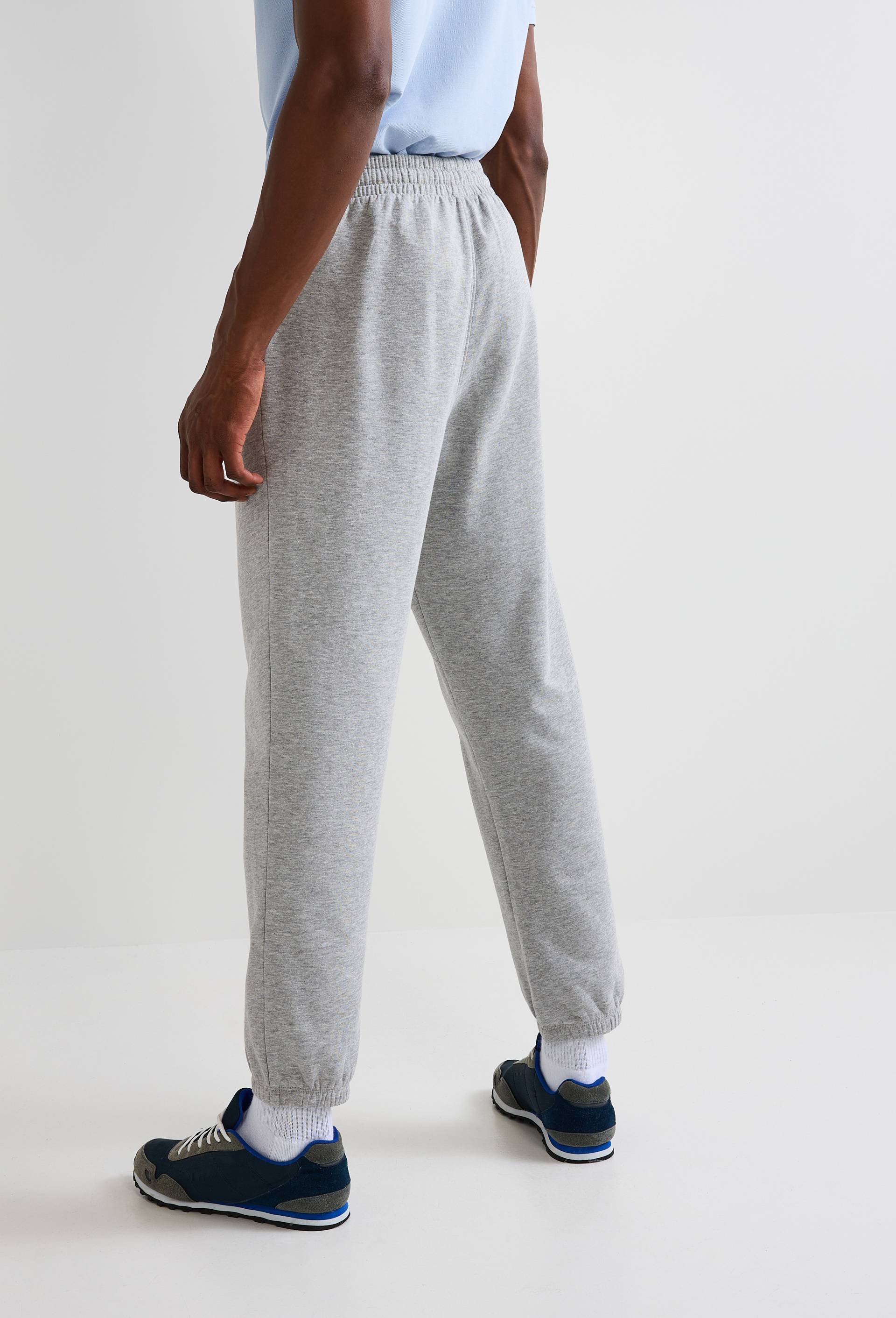 Pantalon type jogging en coton GRIS CLAIR pour homme MONOPRIX