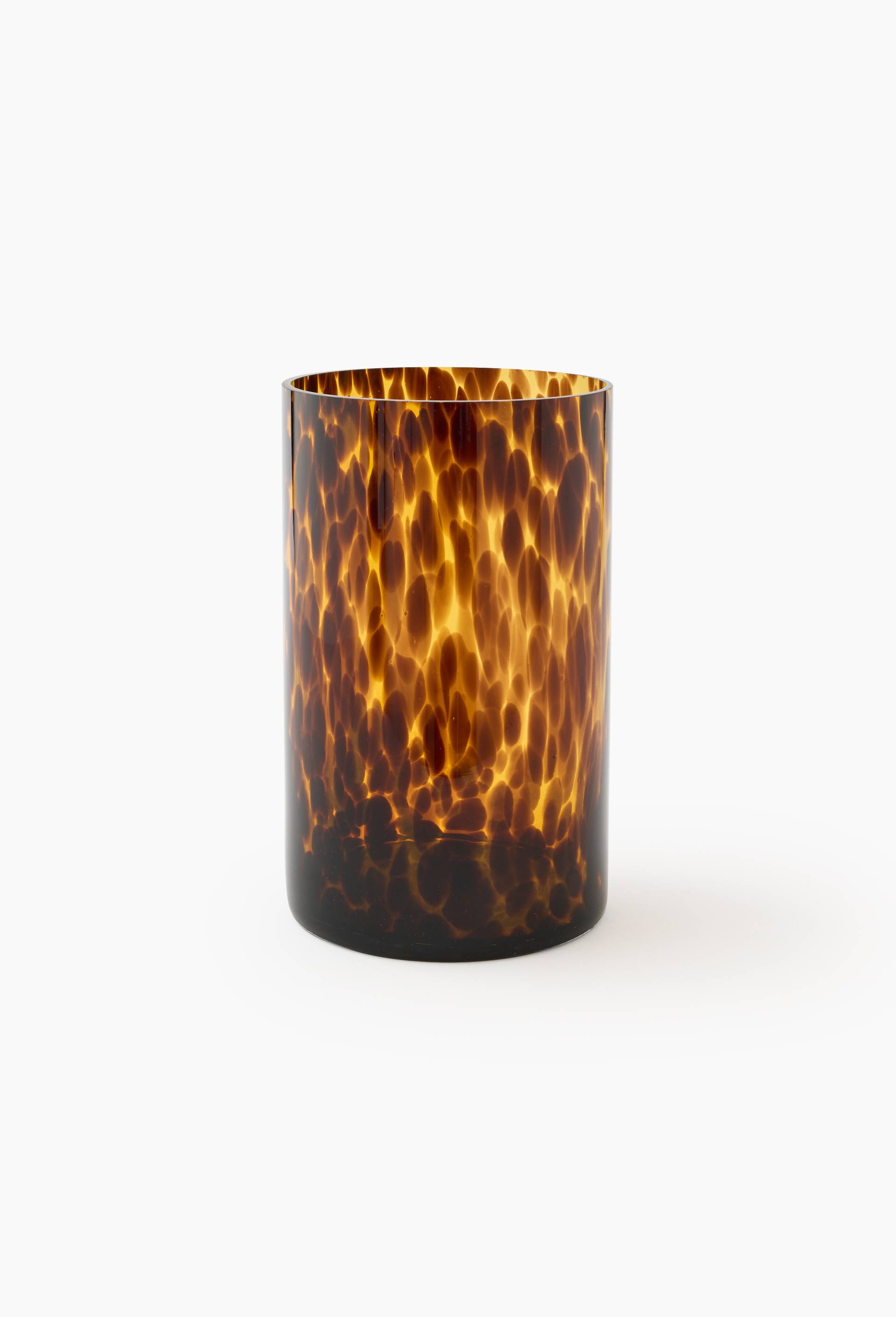 Vase tacheté, 15xH25cm, en verre BRUN MONOPRIX