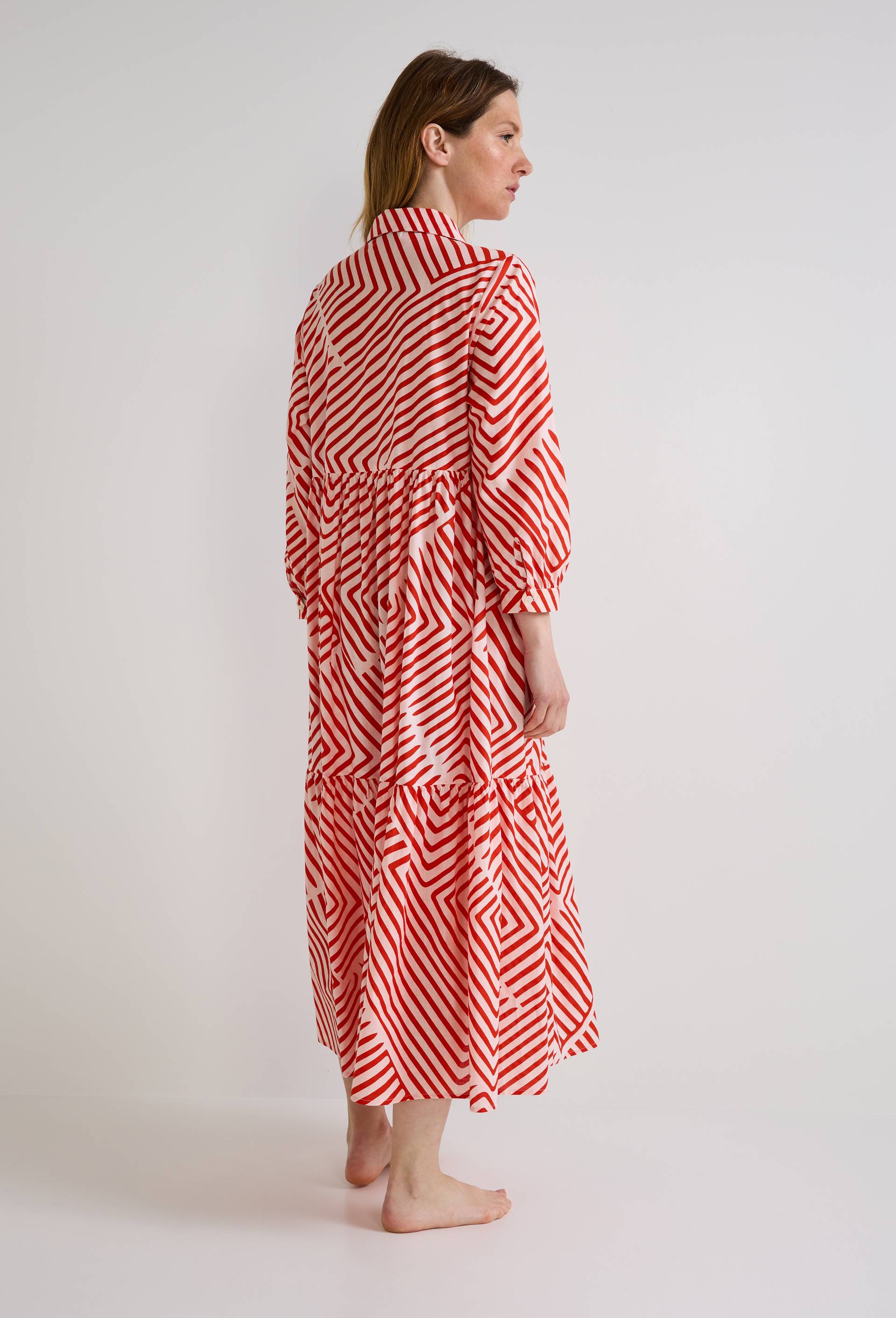 Robe de plage imprimée en coton BIO ROUGE pour femme MONOPRIX