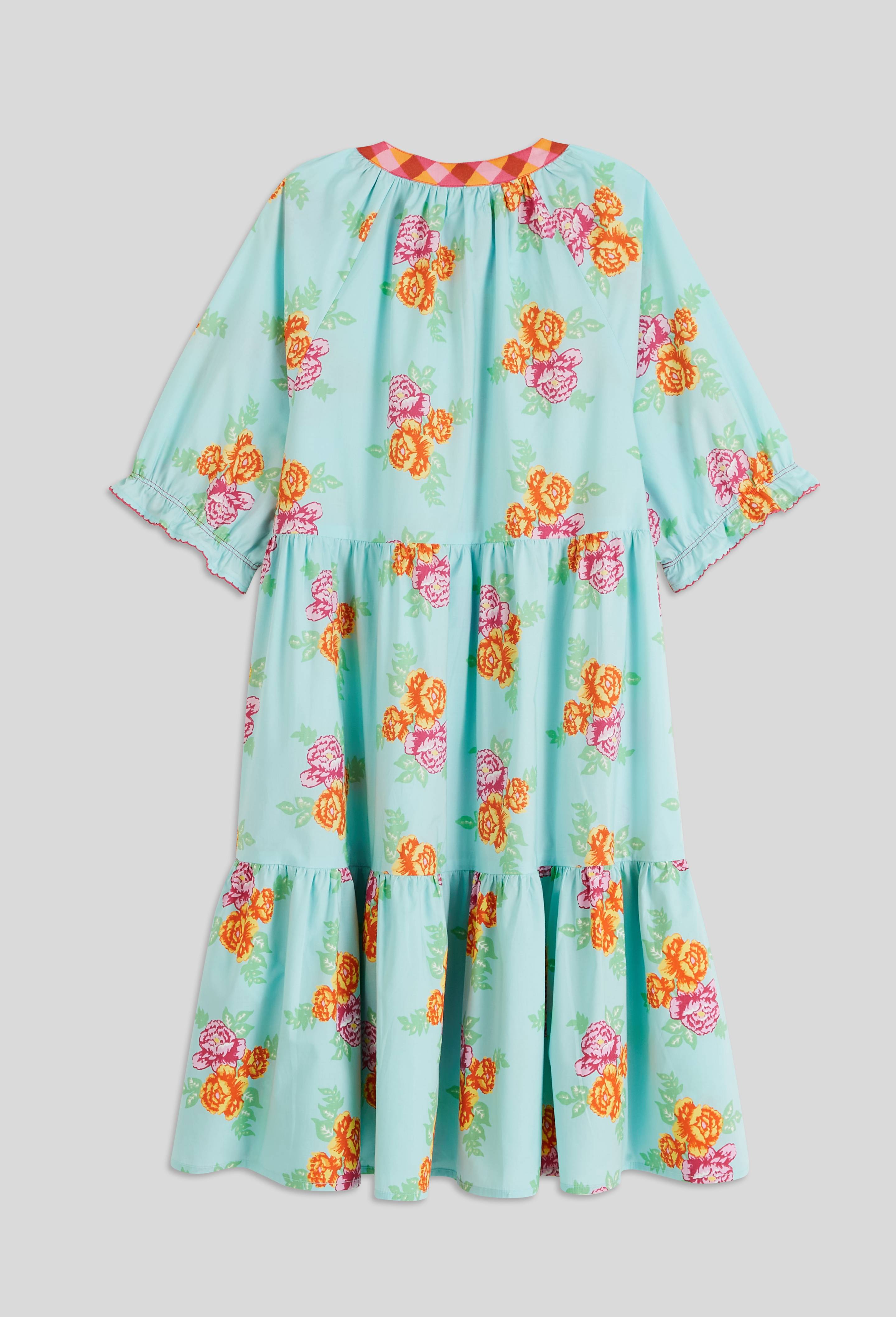 Robe manches courtes en coton et chouchou assorti - LISA CORTI X ...