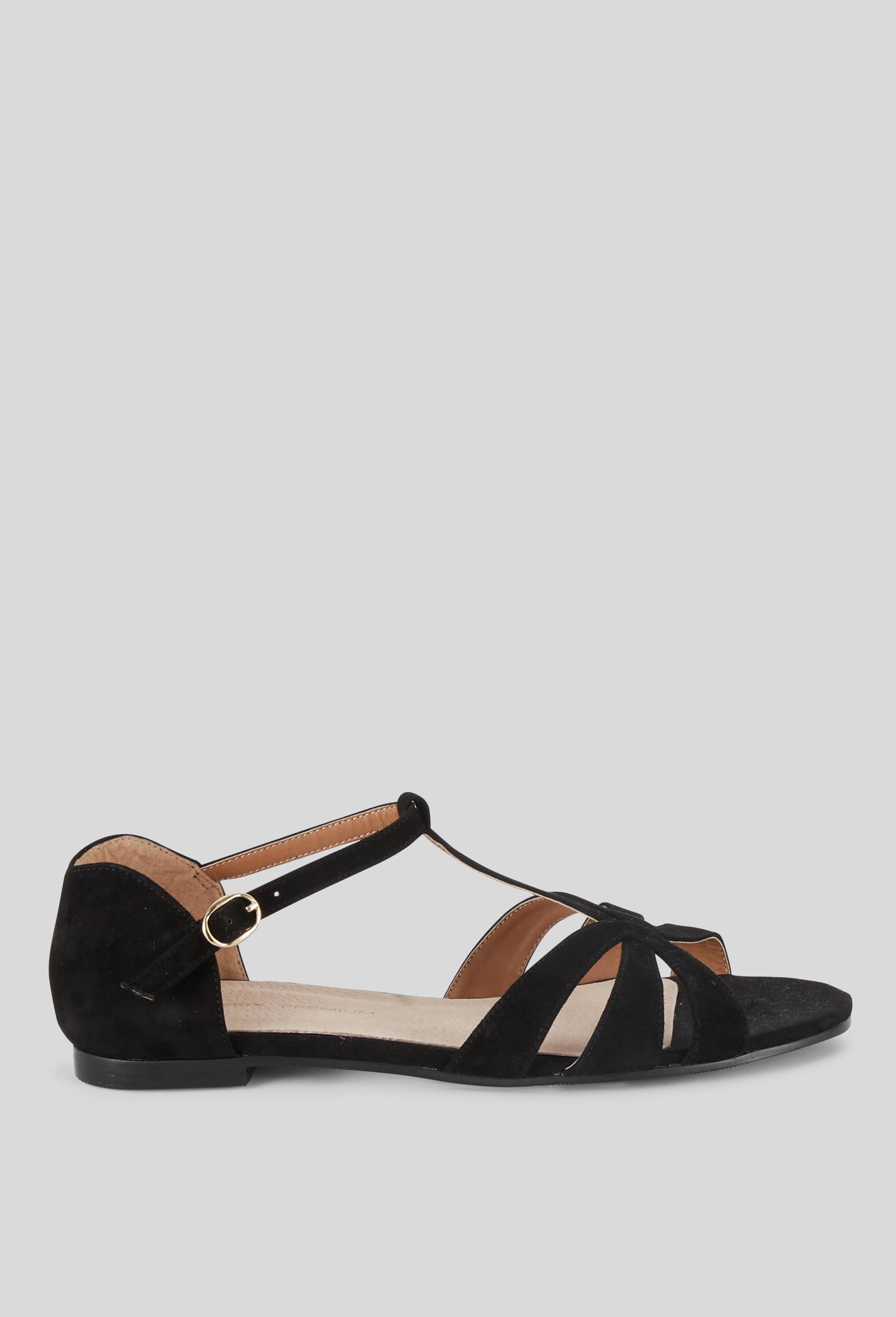 Sandales en cuir NOIR pour femme MONOPRIX PREMIUM