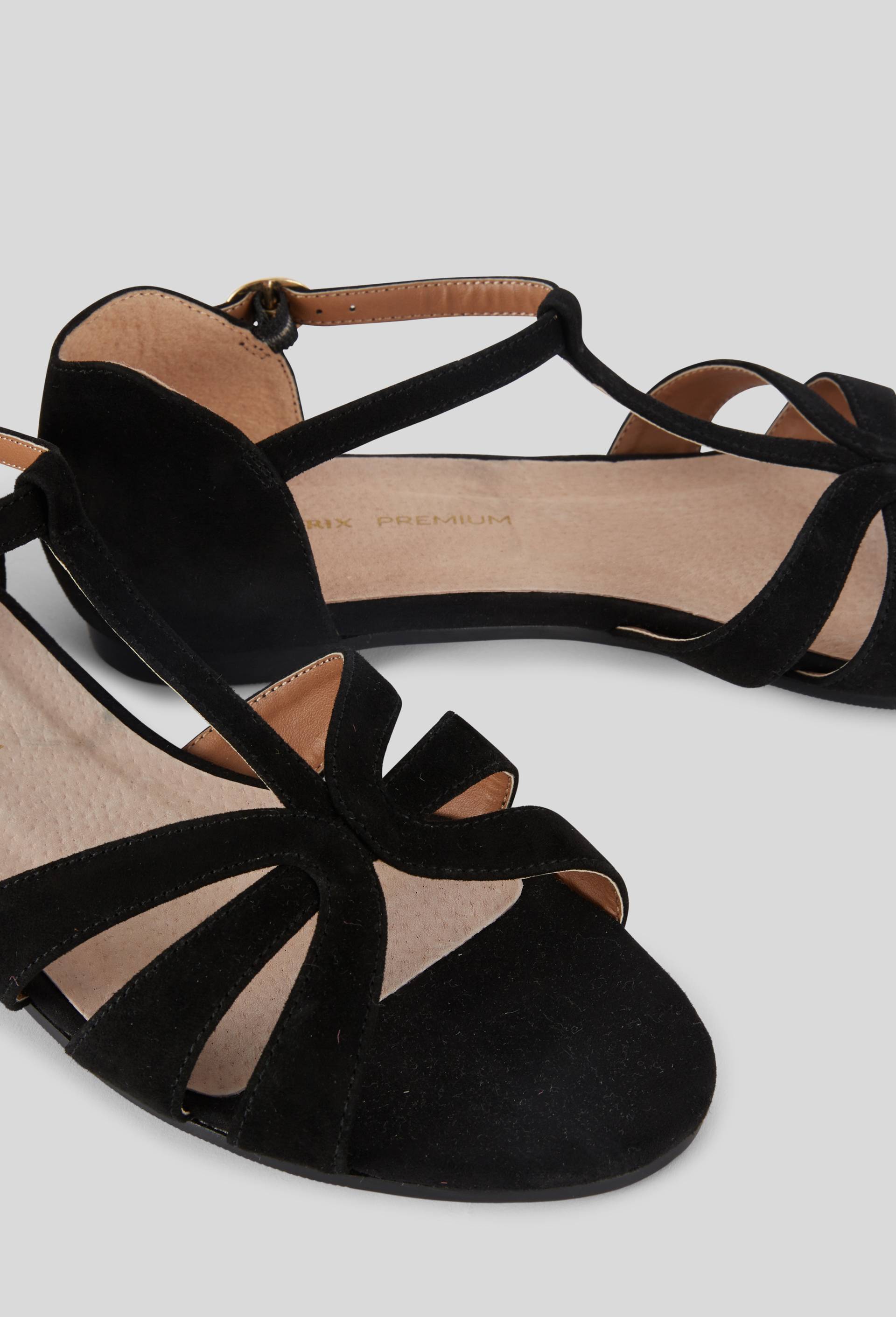 Sandales en cuir NOIR pour femme MONOPRIX PREMIUM