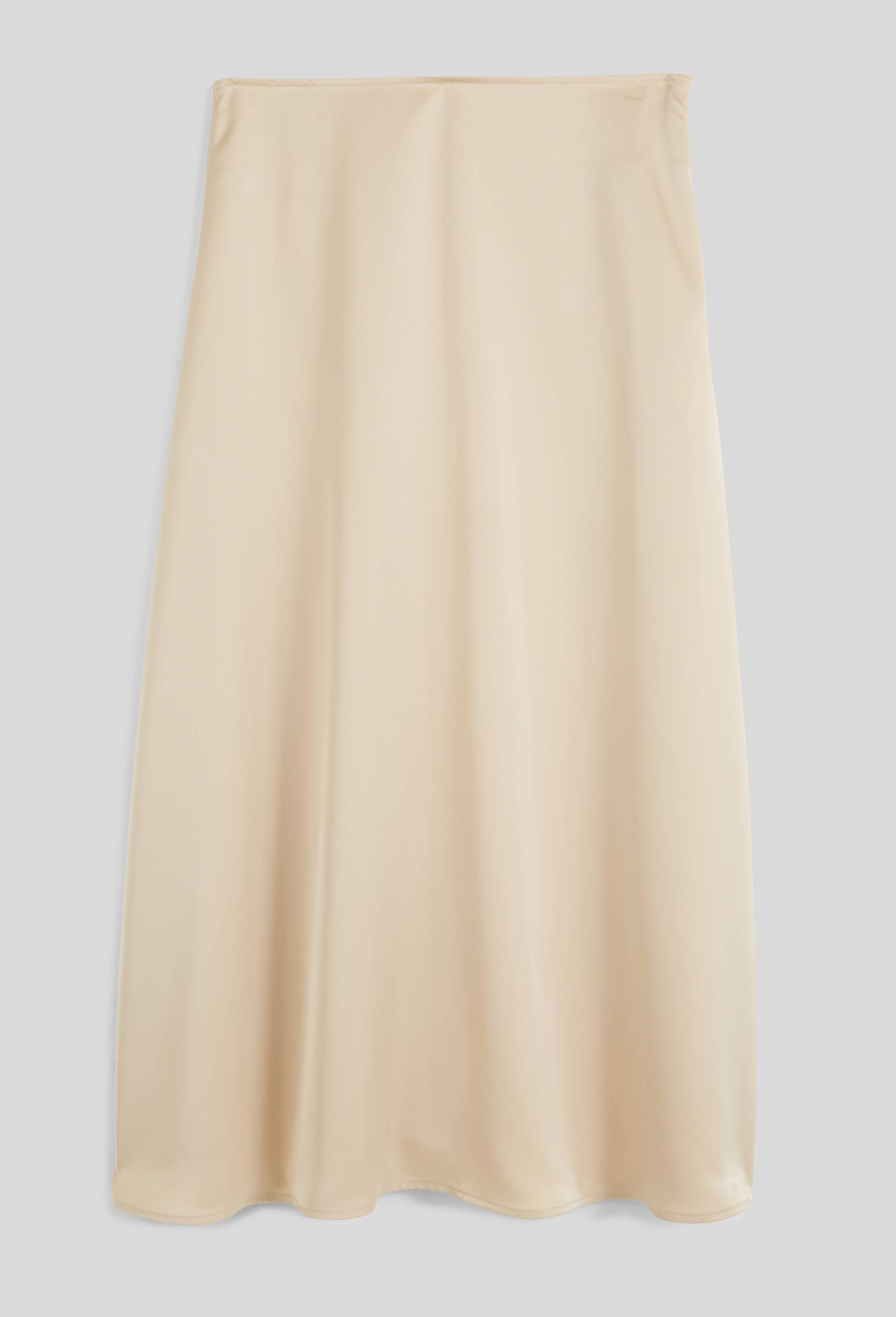 Jupe midi effet satiné BEIGE CLAIR pour femme MONOPRIX