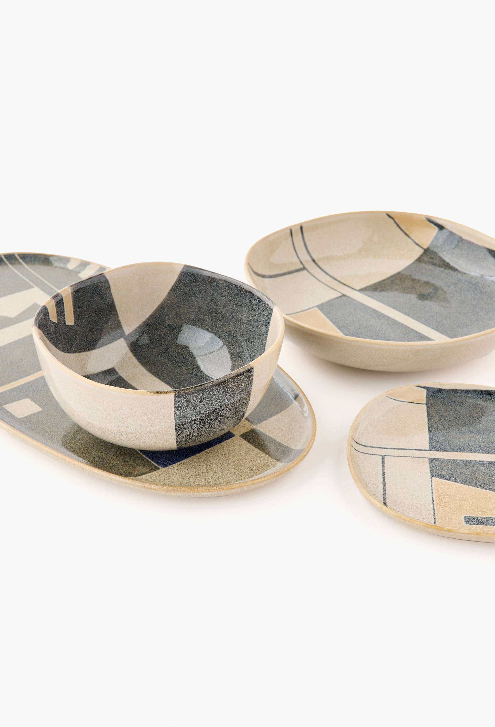 GRAND PLAT OVAL MOTIF VASE - GARANCE VALLEE X MONOPRIX - CERAMIQUE ...