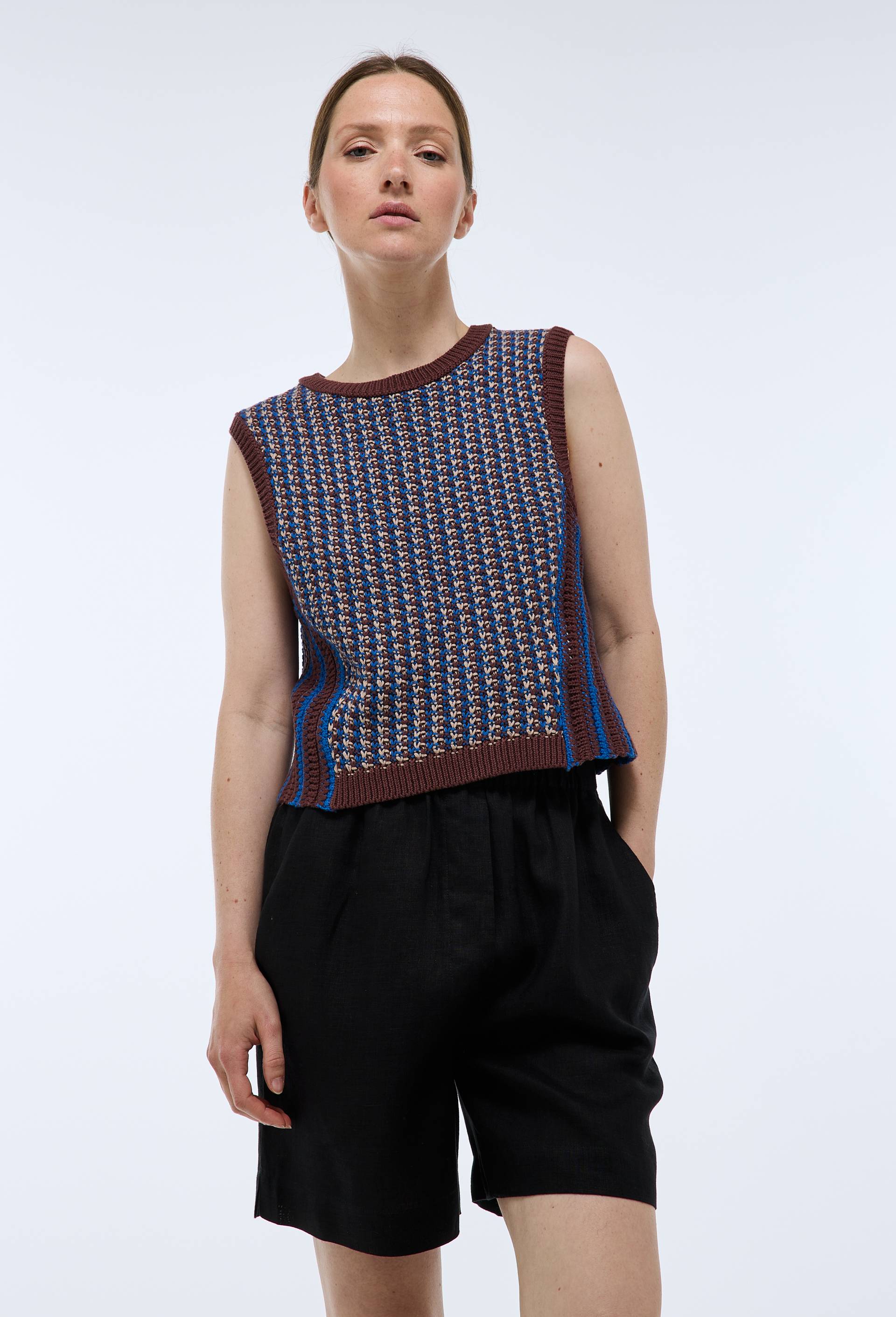 Short en lin NOIR pour femme MONOPRIX