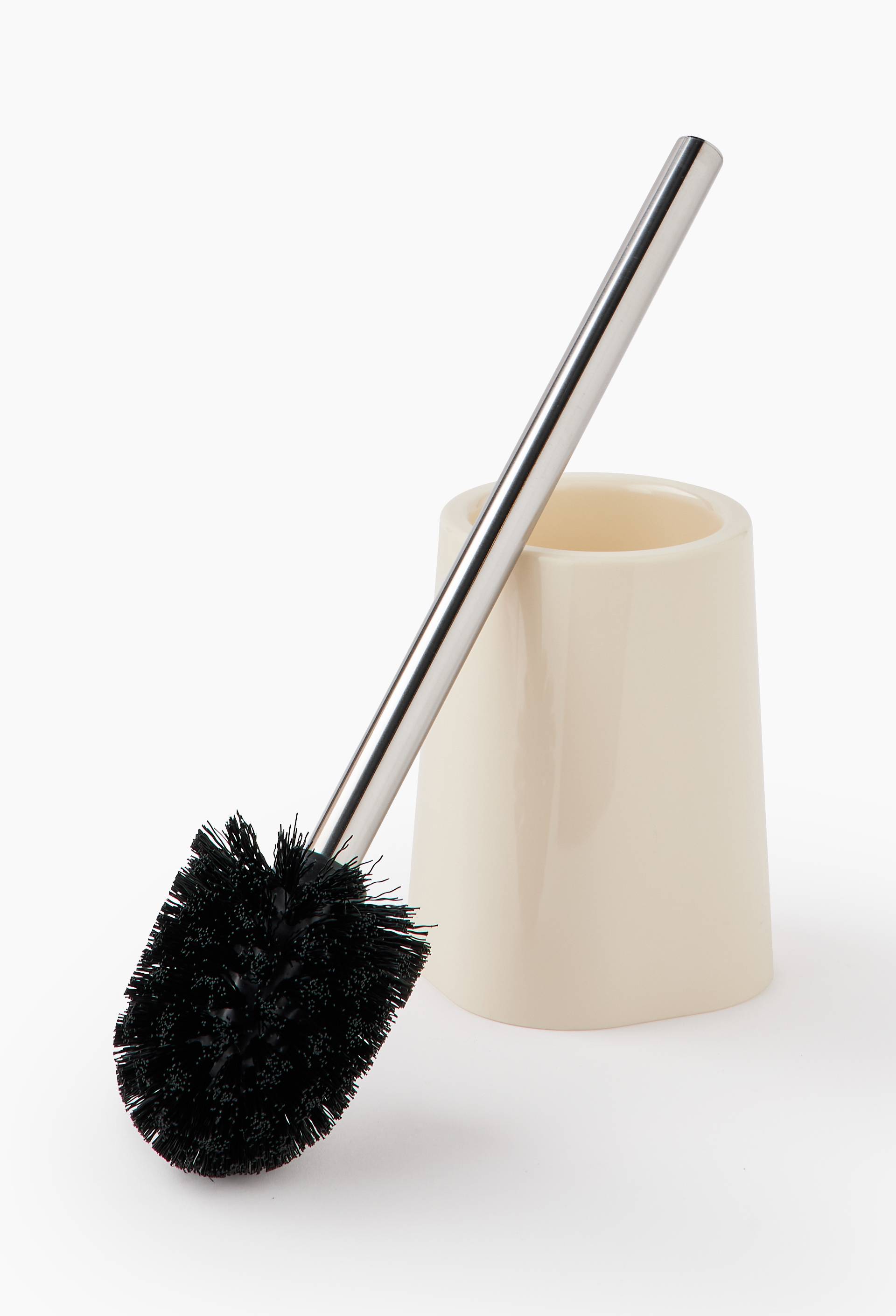 Porte-balai de toilette, 39x9.8cm, en plastique recyclé ECRU MONOPRIX