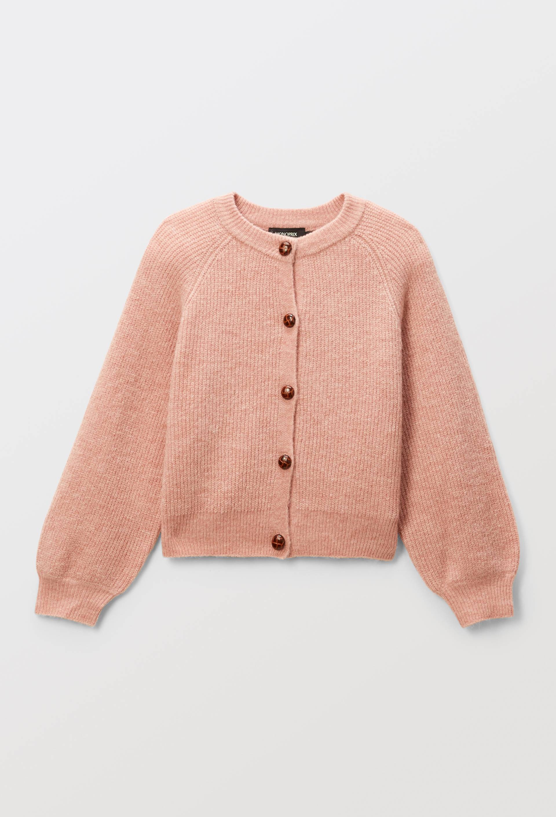 Cardigan uni ROSE pour enfant MONOPRIX