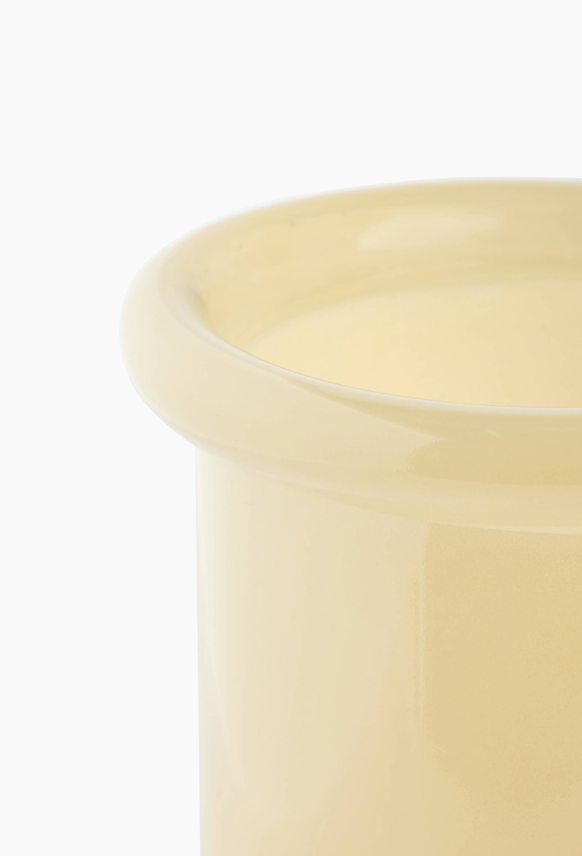 Vase droit, H23.8x14cm, en verre ECRU MONOPRIX