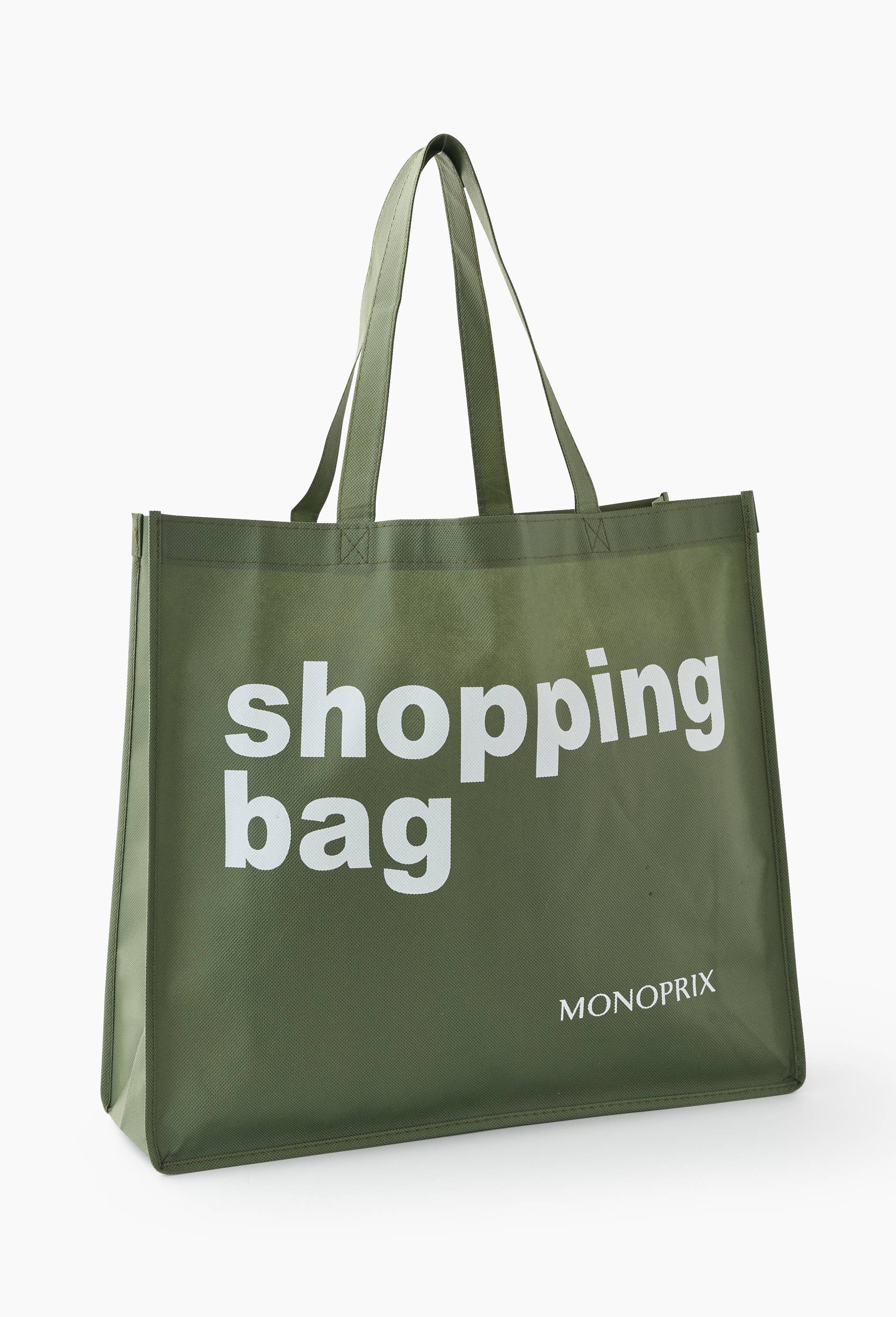Sac shopping bag , en polypropylène non tissé ,45x14x40 cm VERT FONCE ...