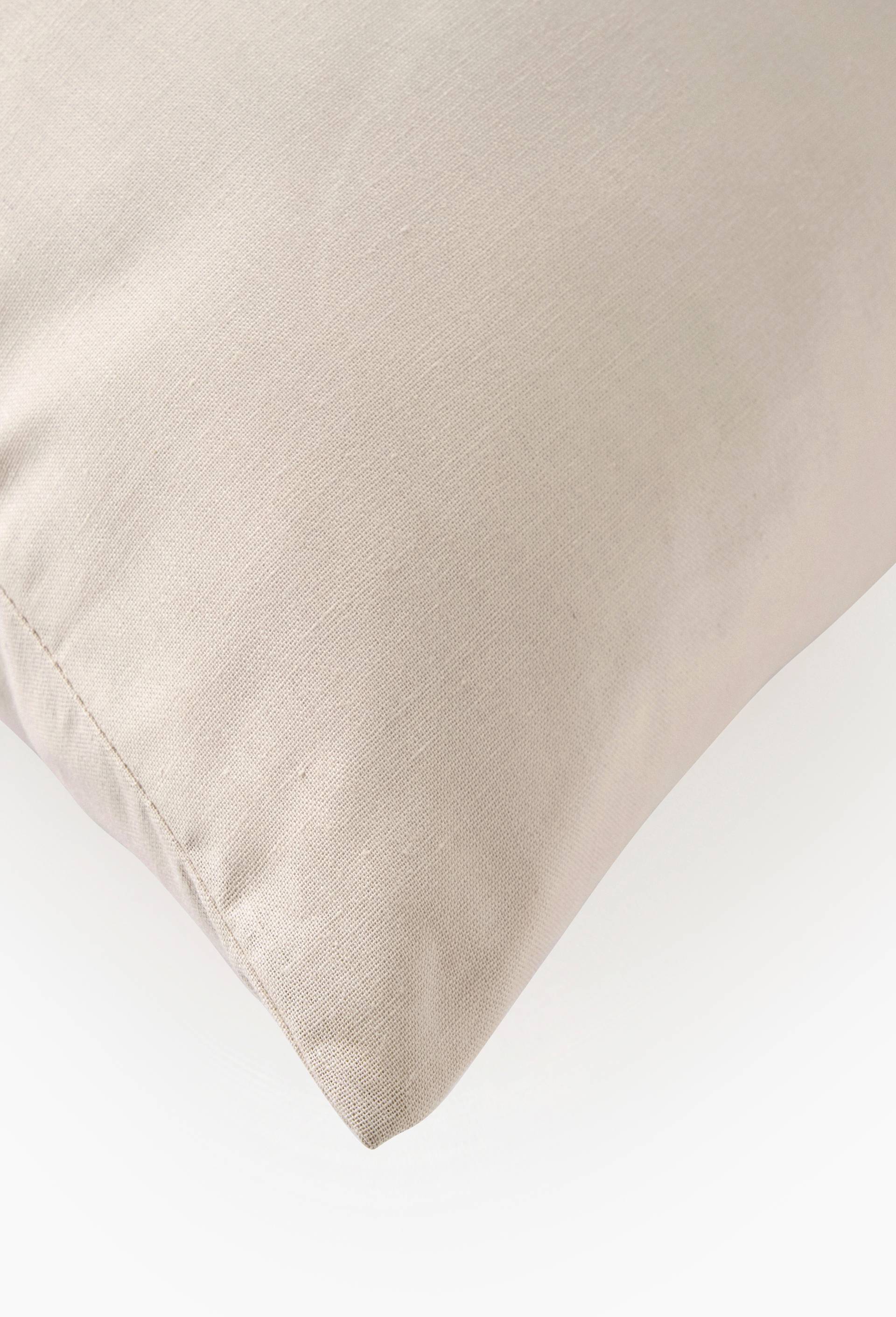 Taie d'oreiller unie, 100% coton bio BEIGE CLAIR MONOPRIX