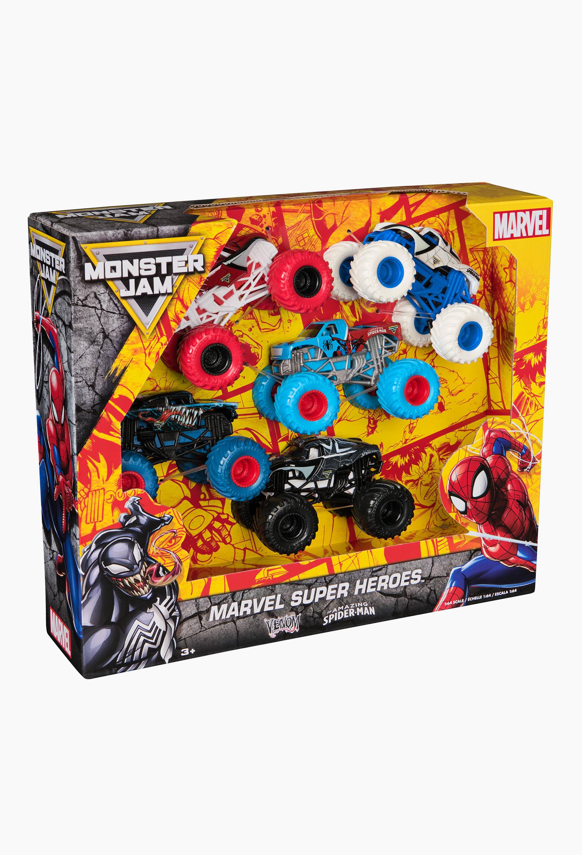 PACK DE 5 VÉHICULES SPIDER-MAN DIE-CAST 1:64 Monster Jam MULTICO SPIN MASTER