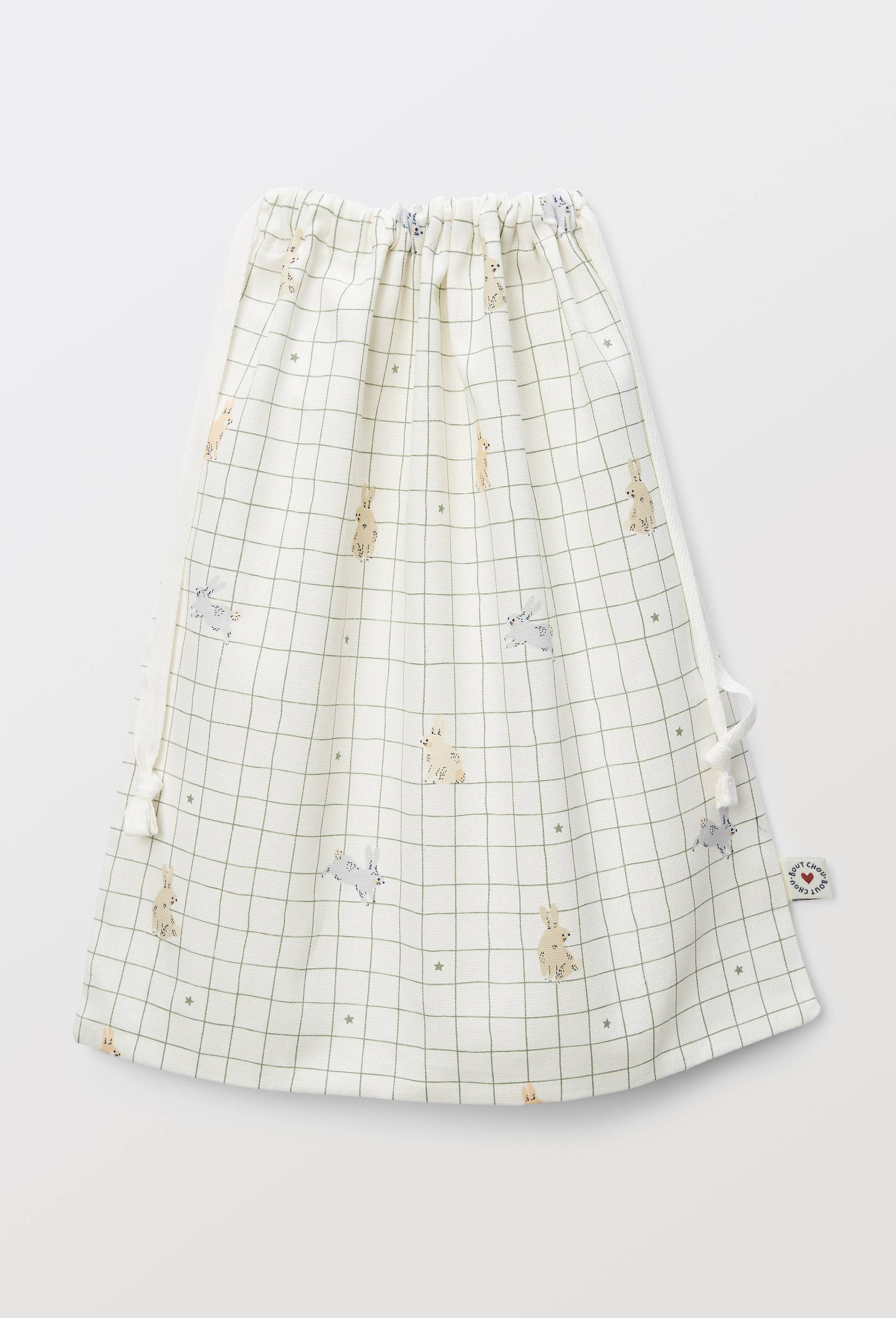 Grand pochon cadeaux ECRU pour bébé BOUT'CHOU