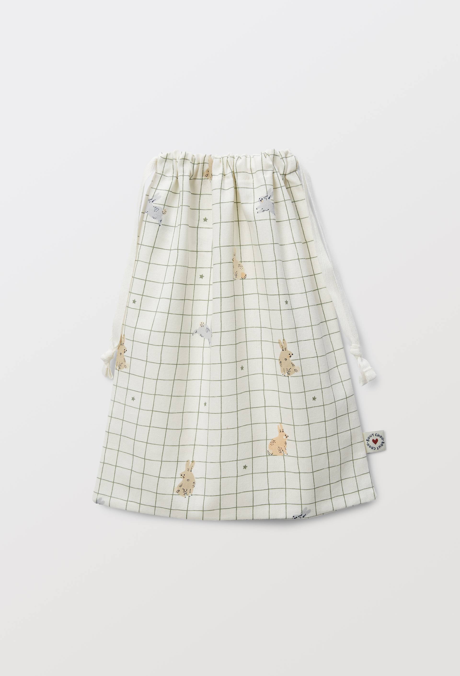 Petit pochon cadeaux ECRU pour bébé BOUT'CHOU