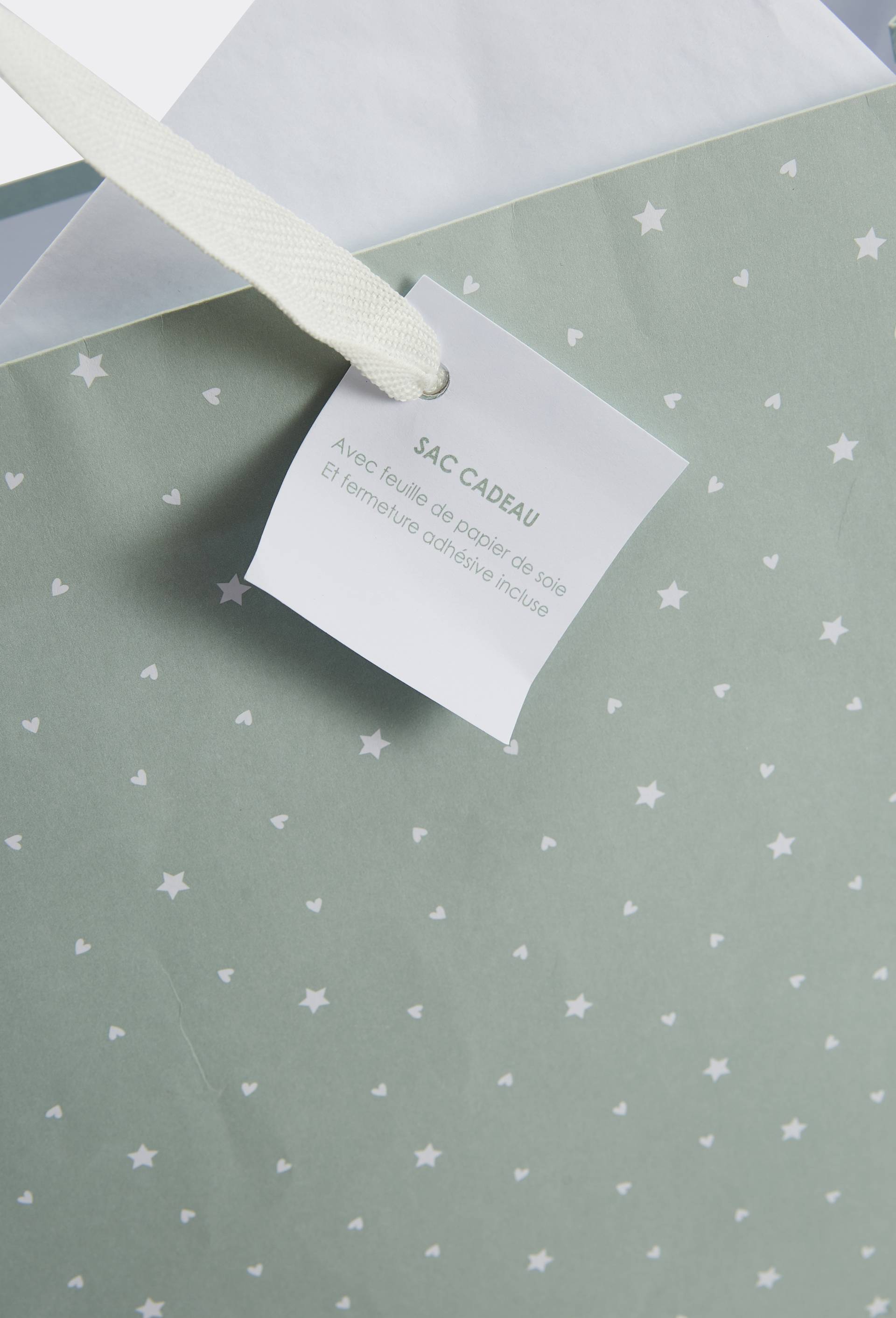 Sac cadeau à motifs VERT pour bébé BOUT'CHOU