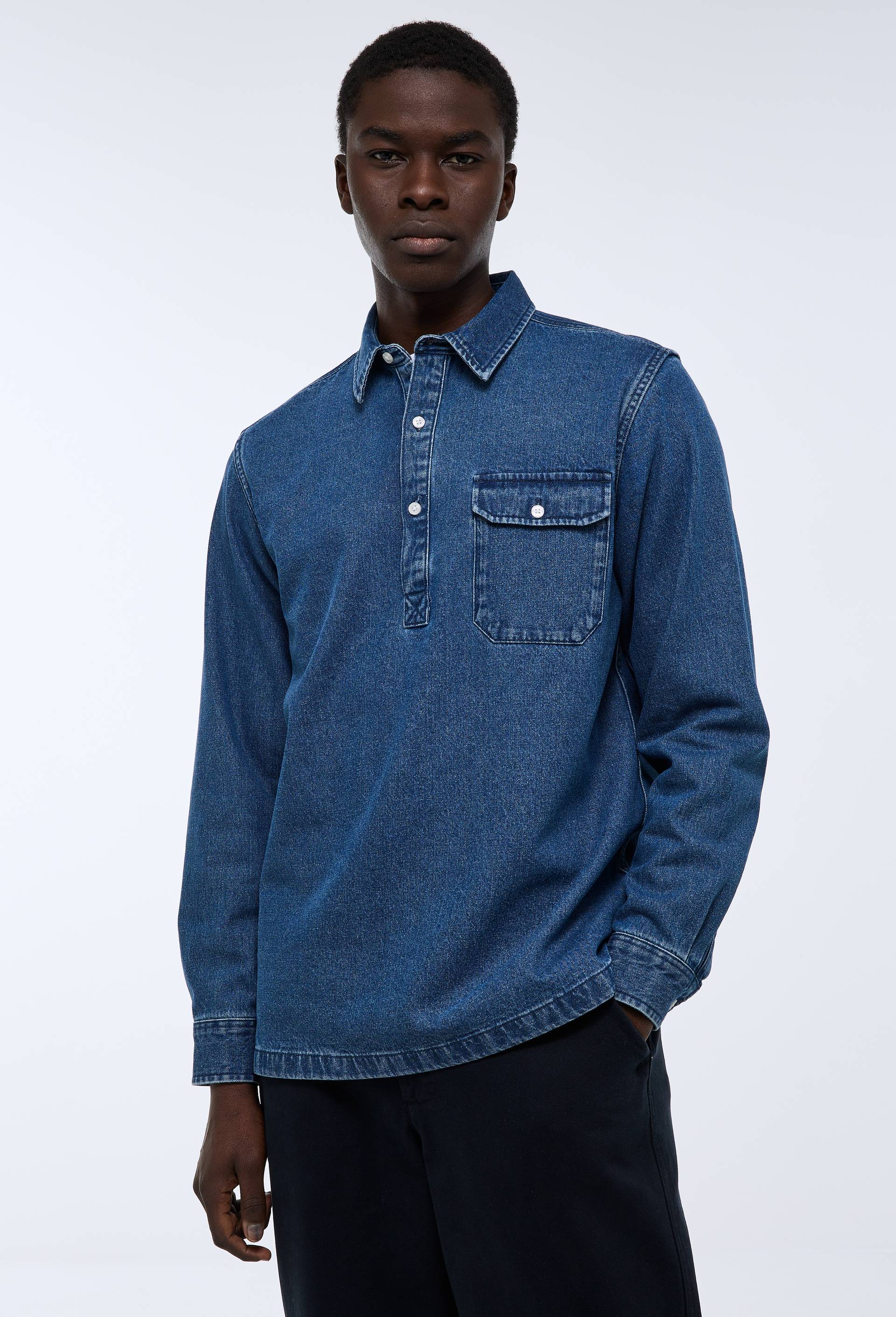 Vareuse denim en coton bio GOTS BLEU pour homme MONOPRIX
