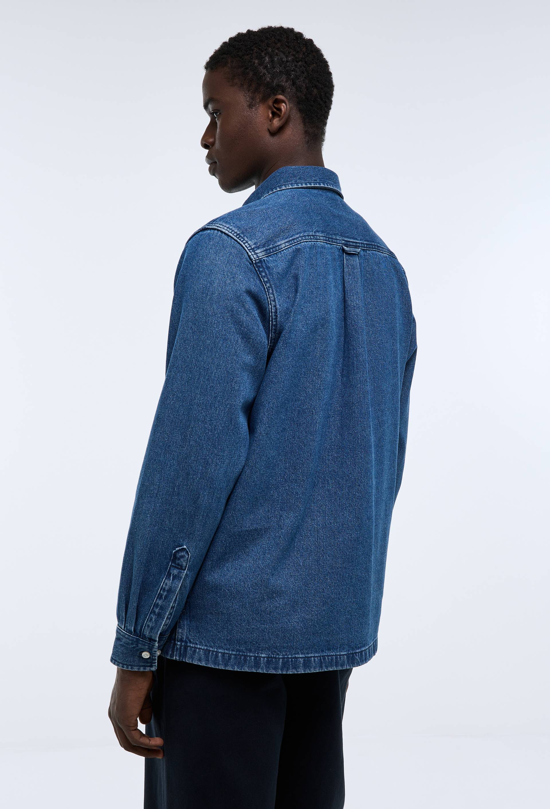 Vareuse denim en coton bio GOTS BLEU pour homme MONOPRIX