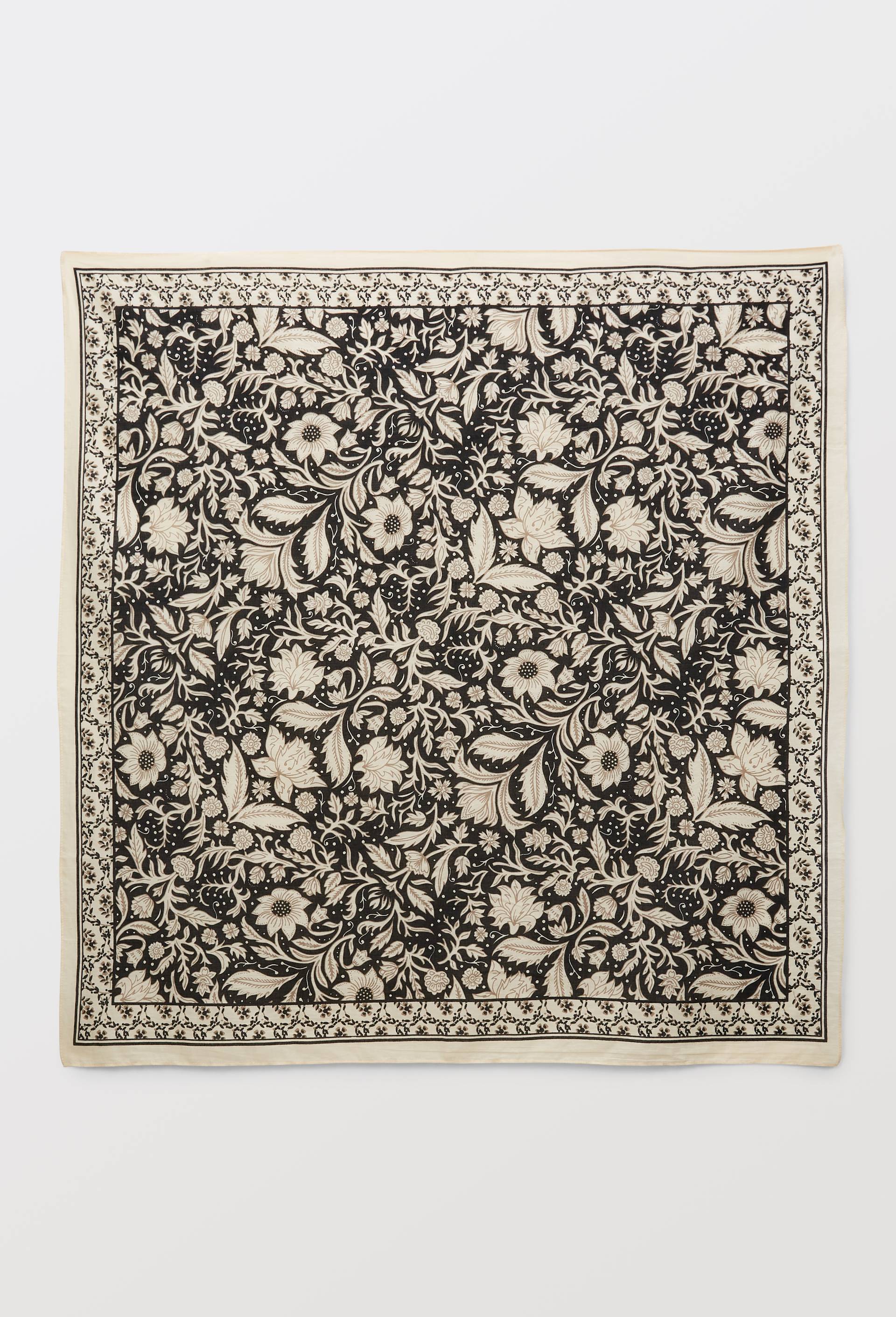 Foulard imprimé en coton BIO GOTS NOIR pour femme MONOPRIX