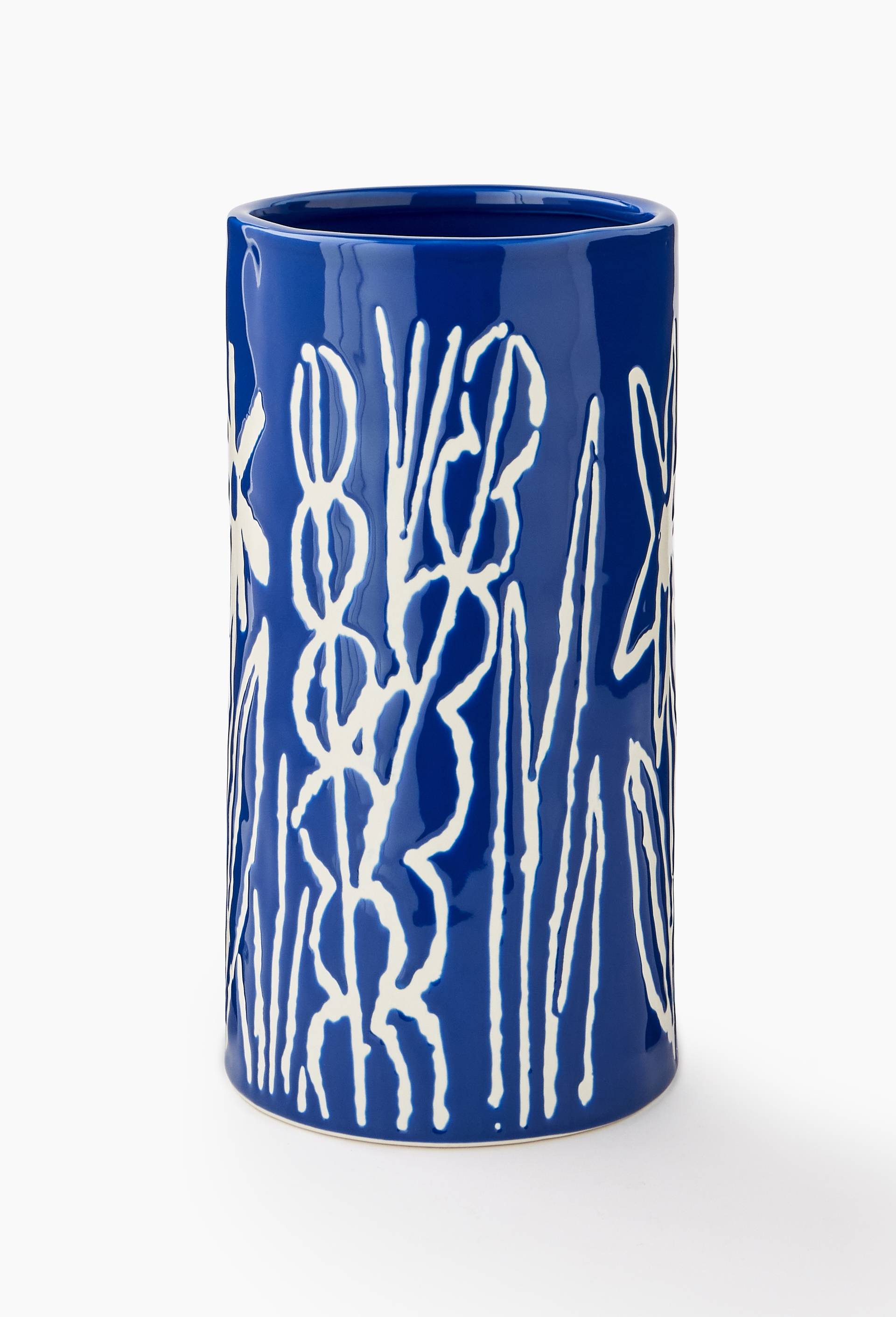 Vase, 30x14cm, en céramique - BD GRAFT x MONOPRIX BLEU CLAIR MONOPRIX
