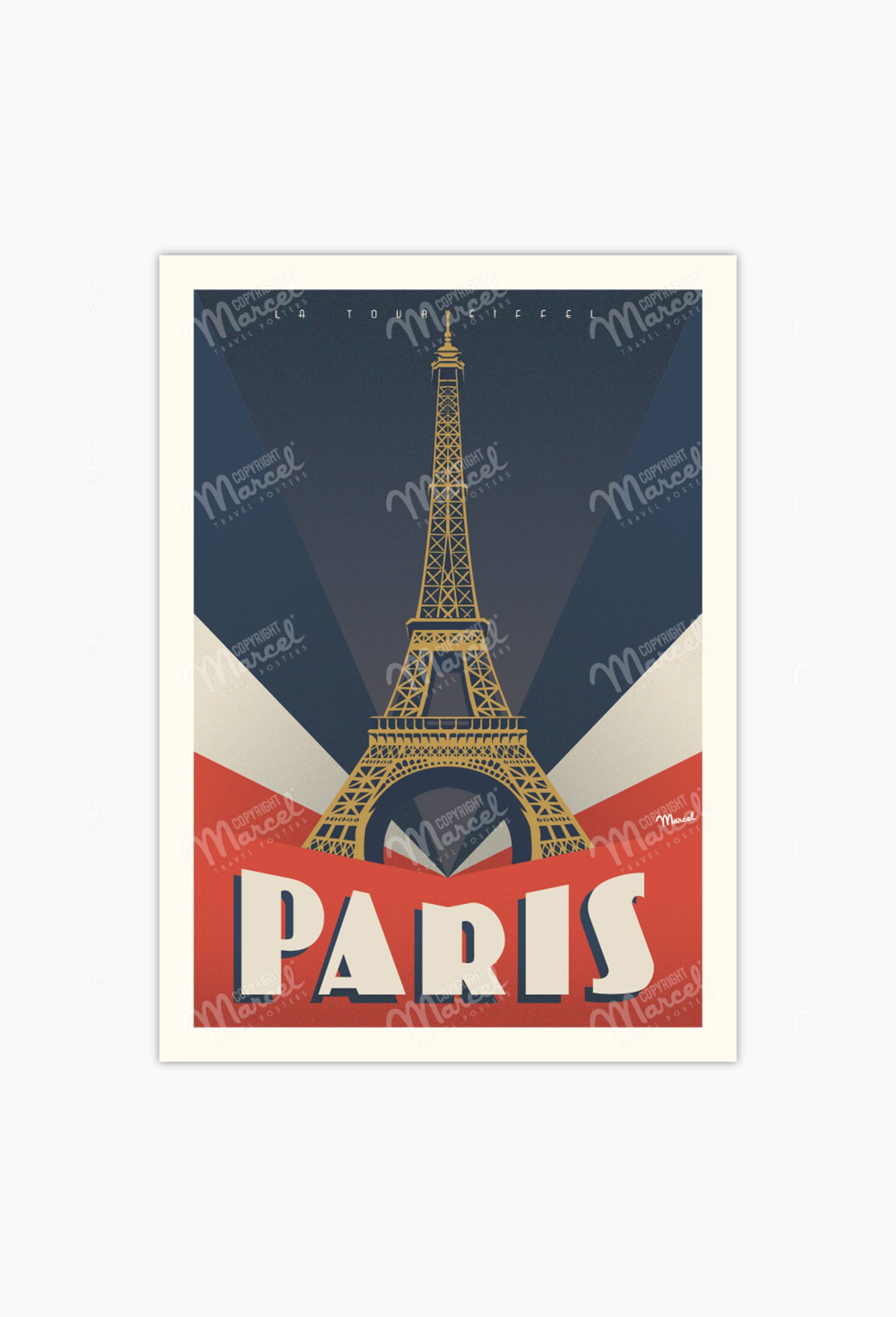 Affiches, 30x40cm - PARIS "Tour Eiffel" MARCEL